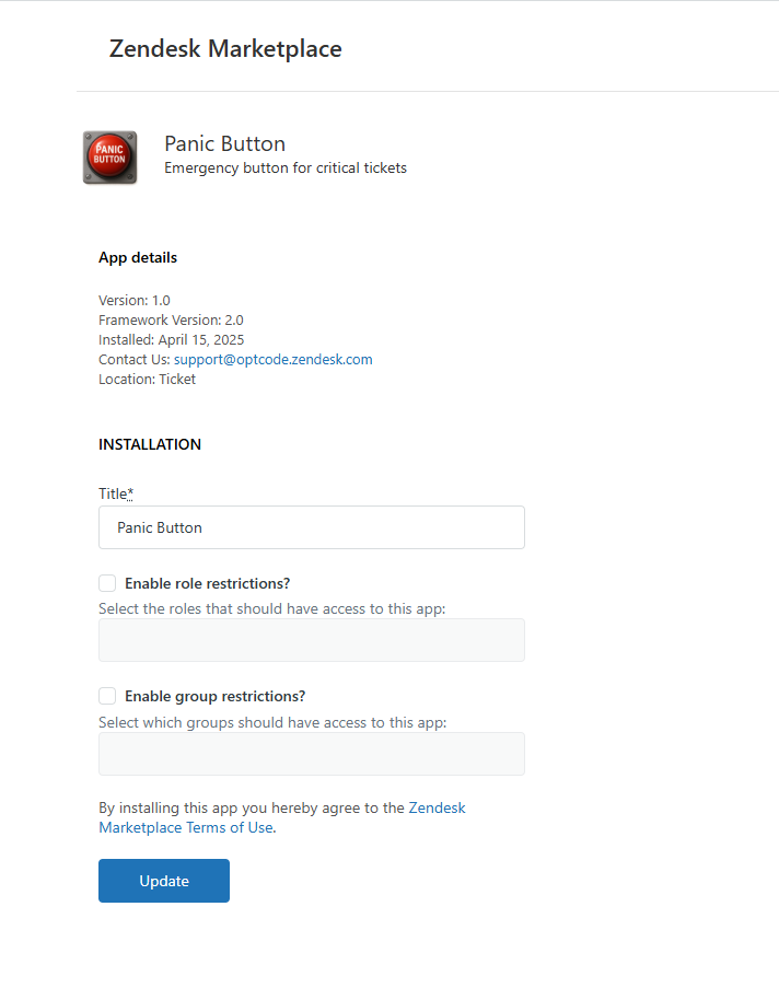 🚨 How to Use the Panic Button in Zendesk – OptCode